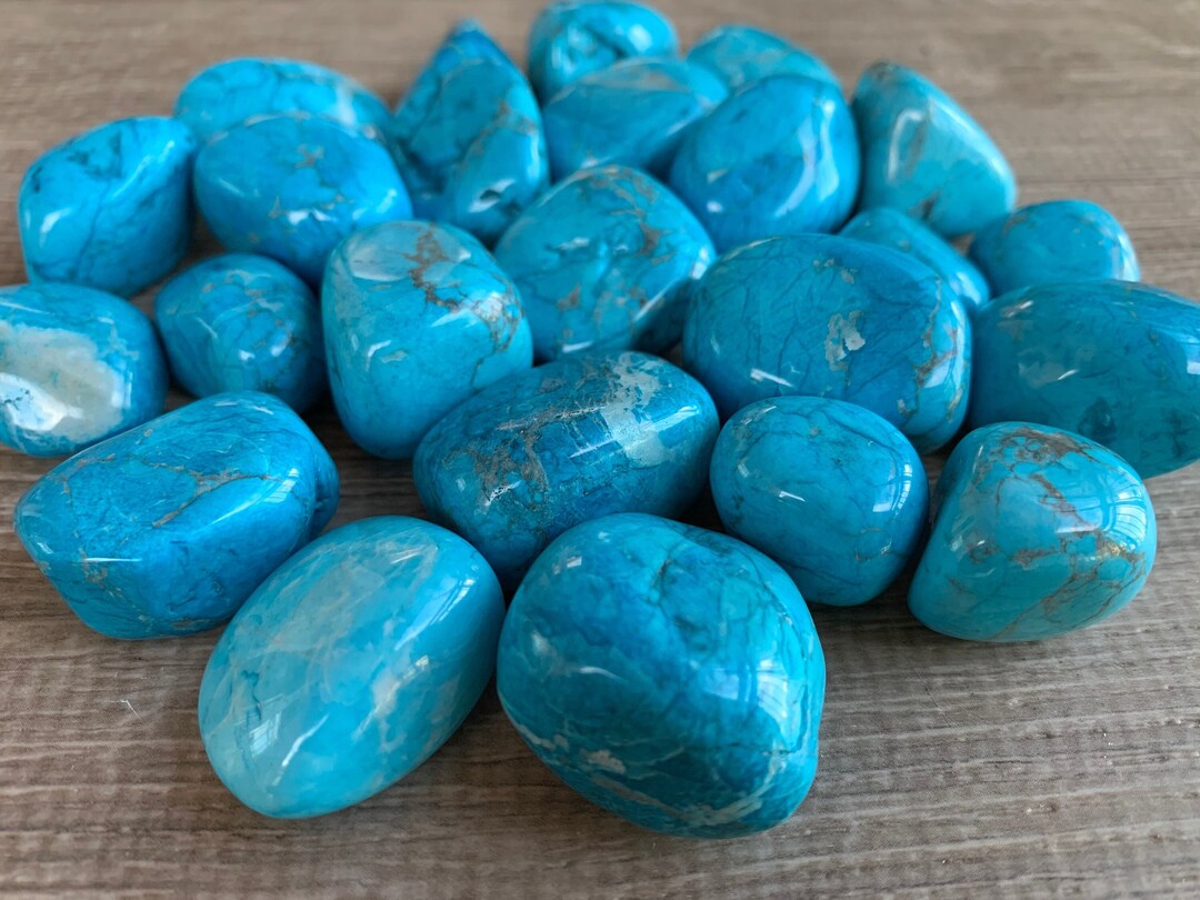 Blue Howlite Tumbled Stones 0.75-1.25 Inch Tumbled Blue - Etsy