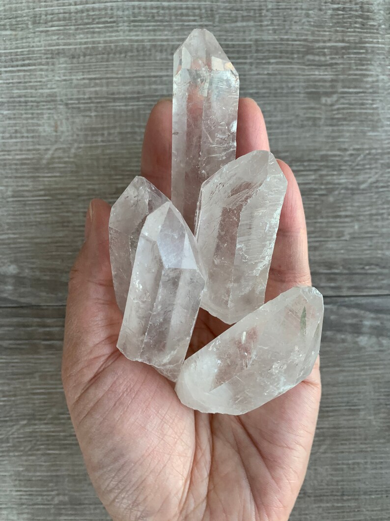 Natural Clear Quartz Crystal Points Wholesale Lots 1 75 To 3 Etsy