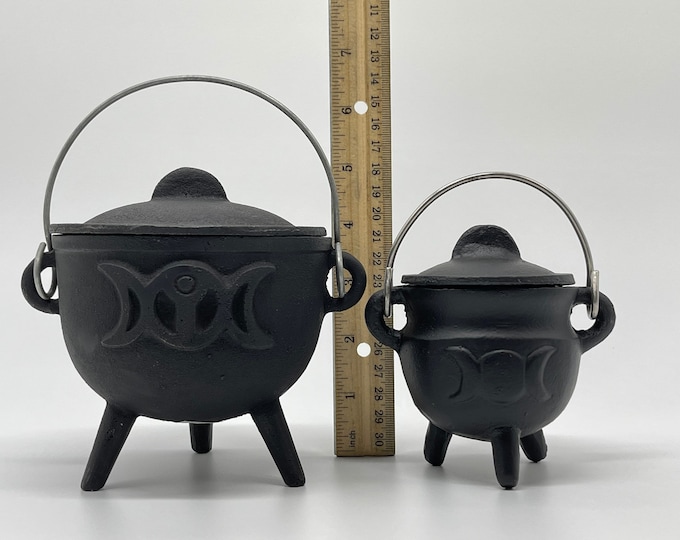 Large Black Cauldron Black Cast Iron Cauldron Witchy Decor - Etsy