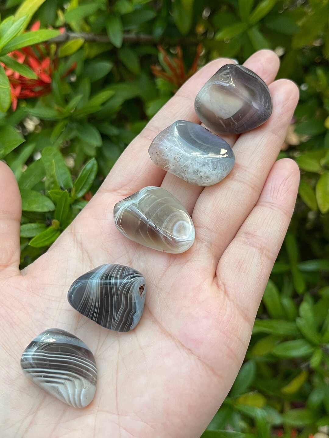 Grade A Botswana Agate Tumbled Stones, 0.75-1 Inch Tumbled Botswana ...