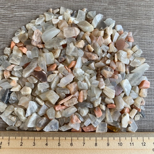 Grade A Moonstone Rainbow Semi Tumbled Gemstone Mini Chips 5 - Etsy