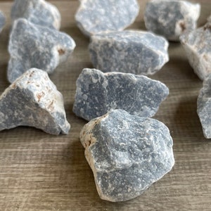 Angelite Raw Natural Stone, 1 2 Inch Rough Angelite Gemstone Natural ...