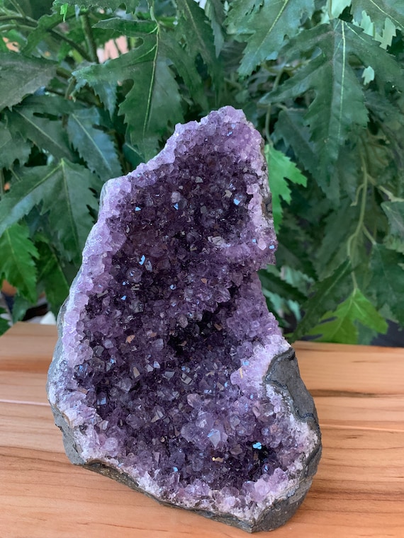 Raw Uruguay Amethyst Geode Cluster with cut base Home & Living Home ...