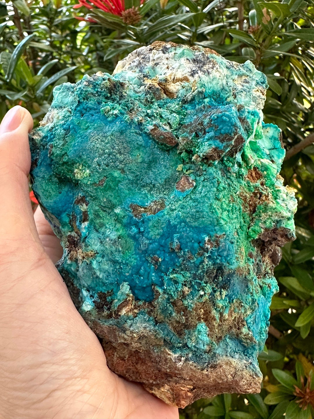 Large Raw Azurite Malachite Cluster, 3-6 Azurite Malachite Crystal, Raw ...
