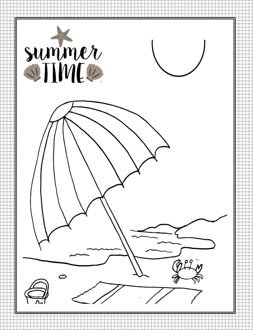 Summer Coloring Pages, 30 Pages, Printable Kids Coloring Pages ...