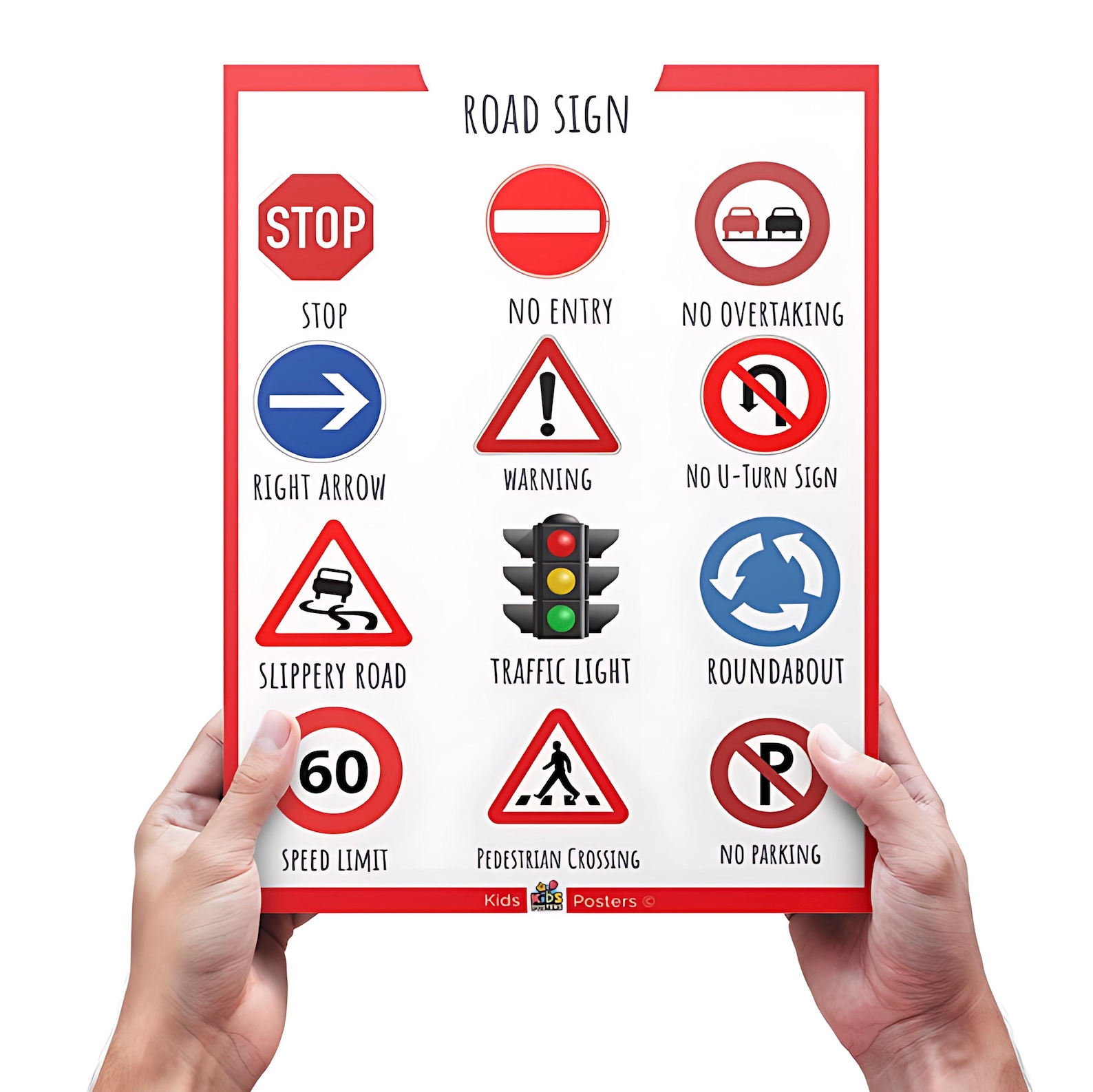 Road Signs Educational Poster for Kids - Digital Resources, Classroom ...