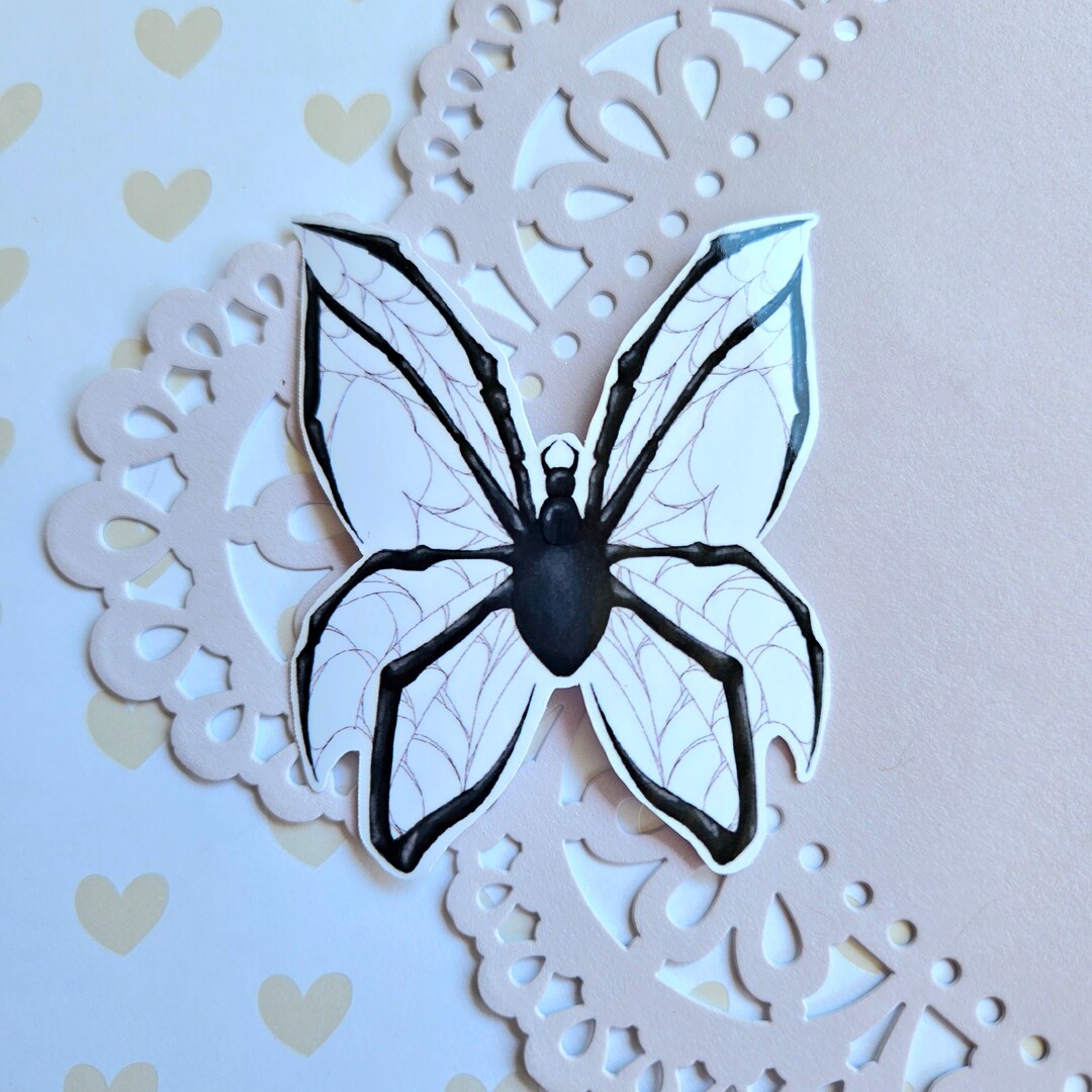 Black Spider Sticker - Etsy