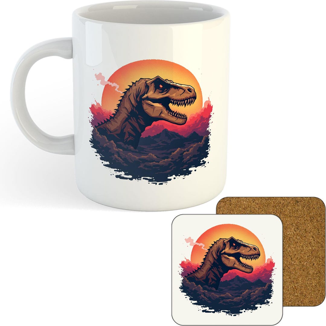 11oz Mug - Pixel T-rex - Tea Coffee Meme Cute Family Colleague Geek ...