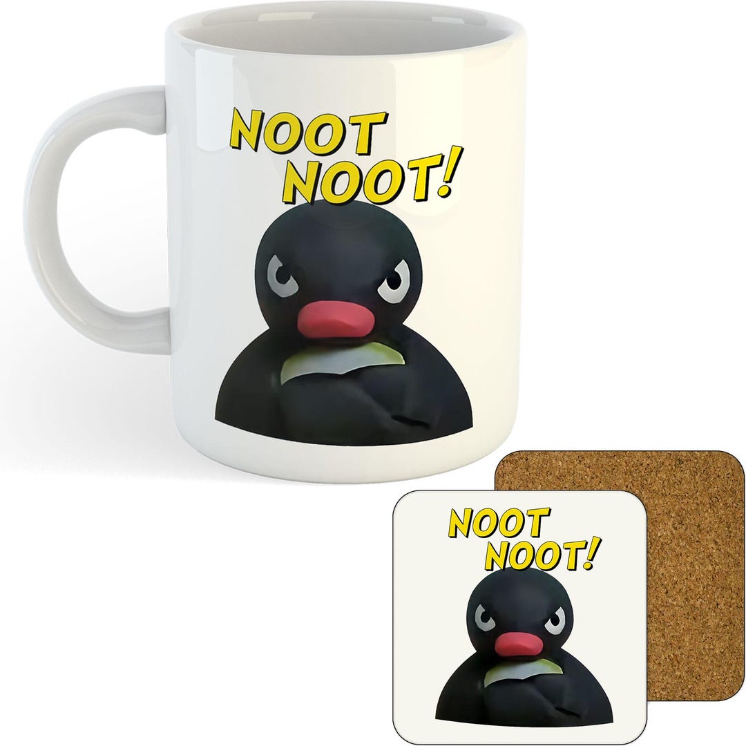 11oz Mug - Grumpy Noot Noot - Tea Coffee Meme Cute Family Animal Geek ...