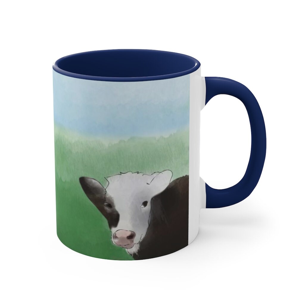 Cow Mug Farmhouse Coffee Mug Cow Gifts for Women Watercolor - Etsy