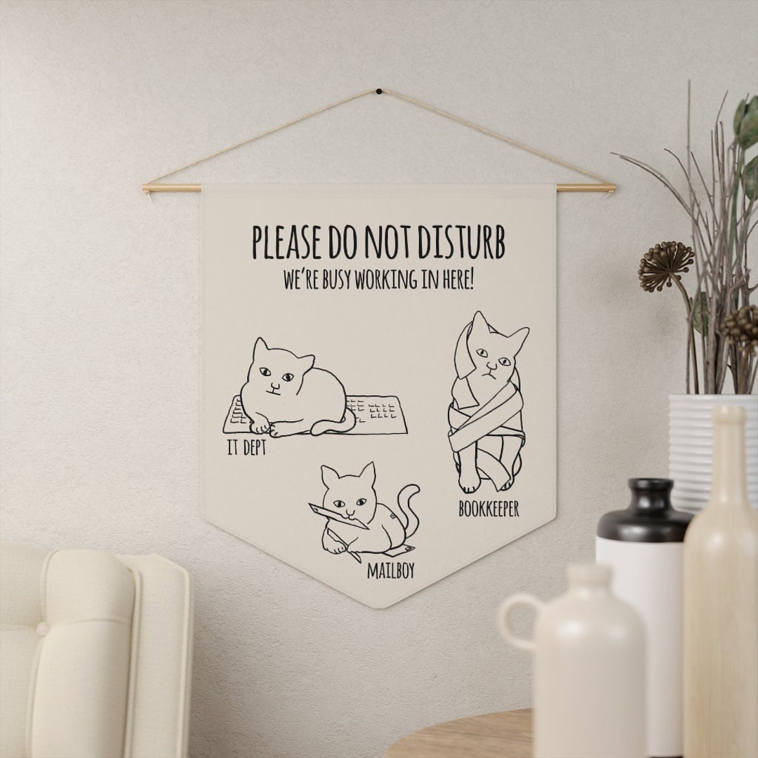 Do Not Disturb Sign Funny, Office Door Hanger, Cat Lover Sign, Home ...