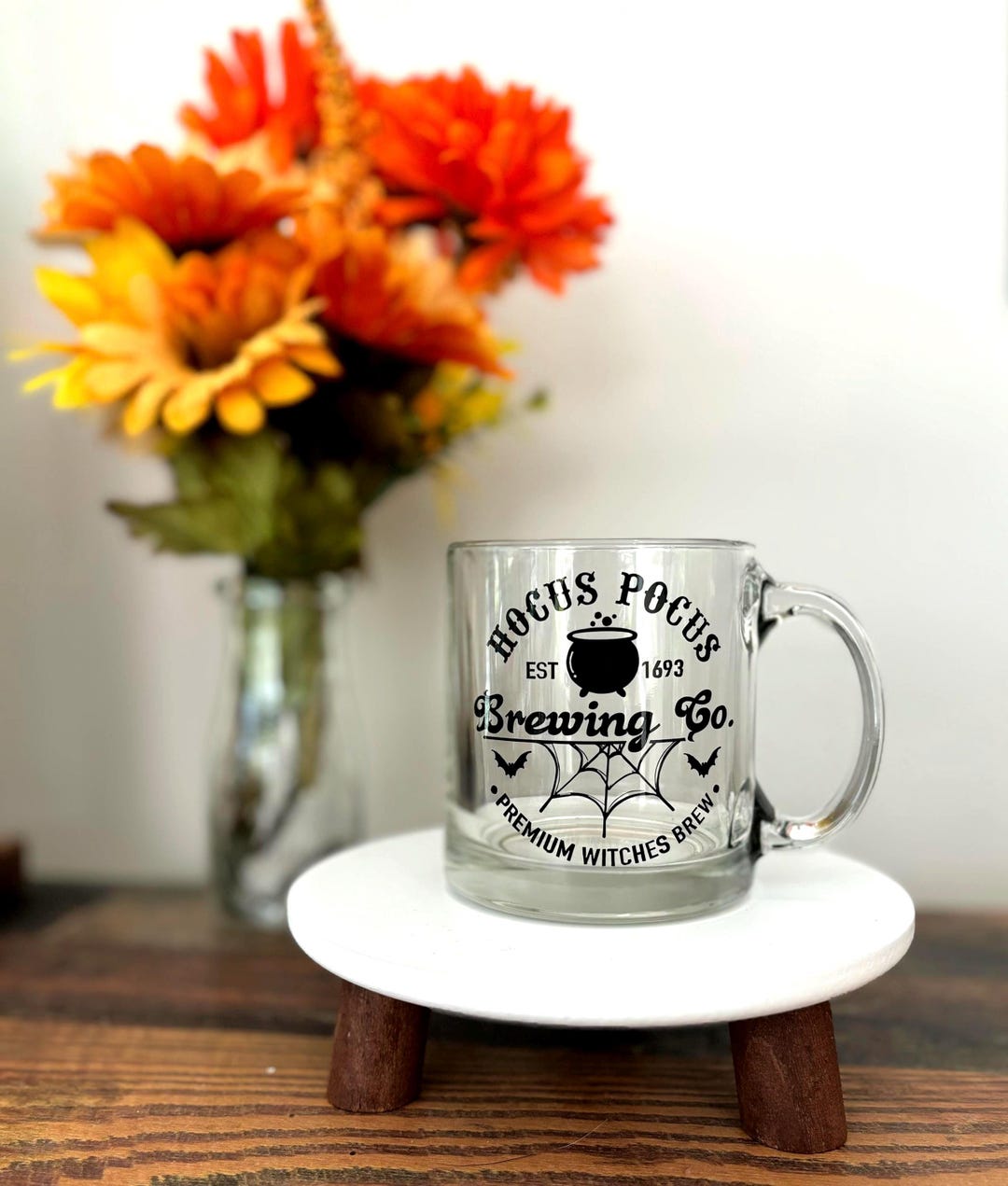 Hocus Pocus Brewing Co. Glass Mug - Halloween Witchcraft Design - Etsy