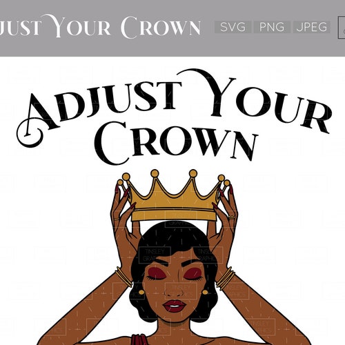 Black Queen With Crown SVG PNG Black Woman Natural Hair Afro - Etsy