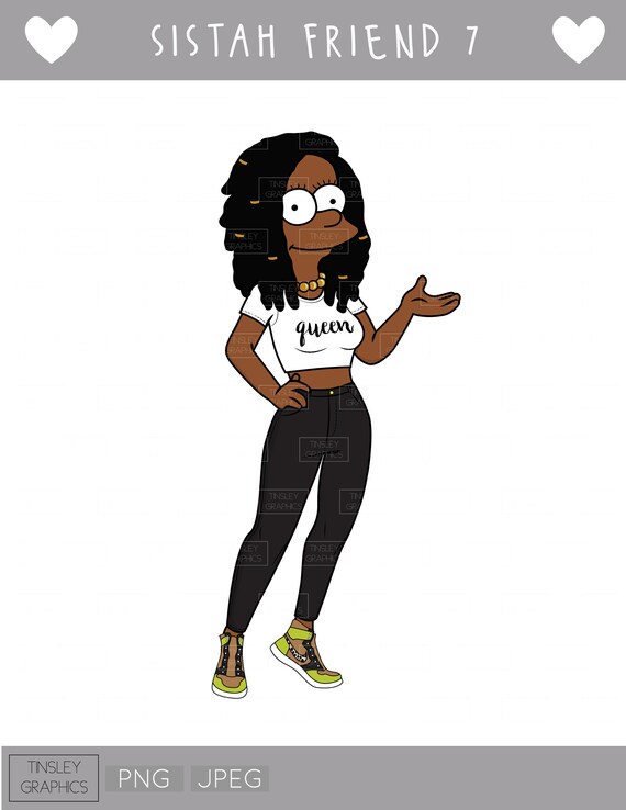 MY SISTAH FRIEND 7 // African American Png Natural Hair Png - Etsy