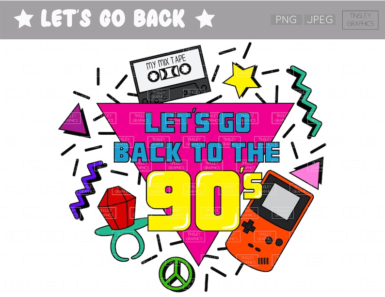 BACK TO THE 90s // Retro Png 90s Png Png Files Family - Etsy