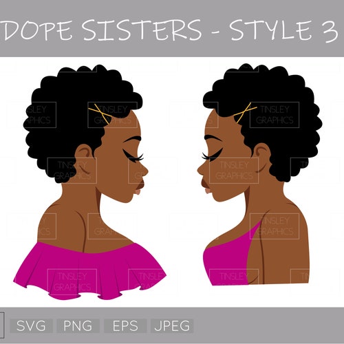 African American Diva Woman 3 Svg Image For Cricut Afro Etsy