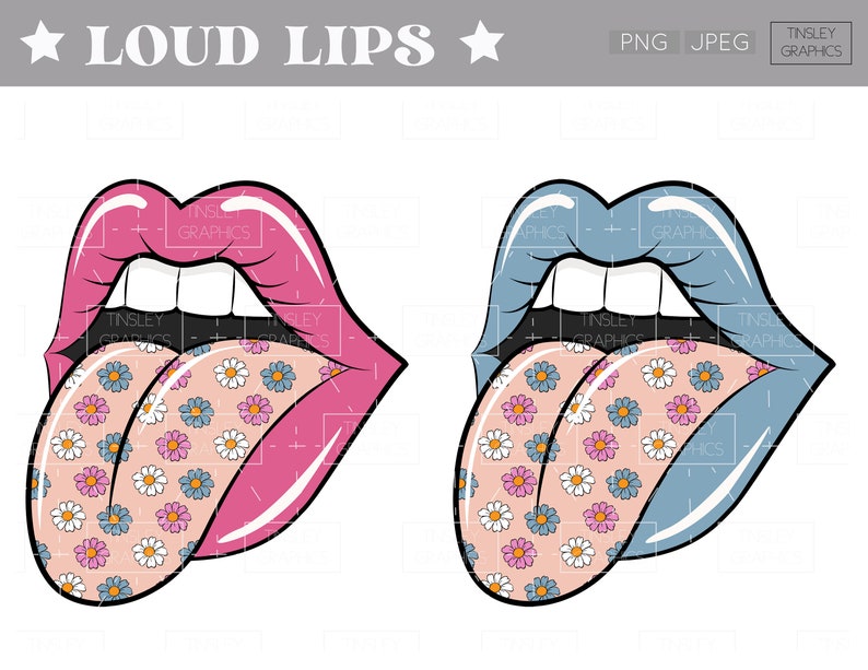 LOUD LIPS BUNDLE // Lips Png Lipstick Png Png Files for - Etsy