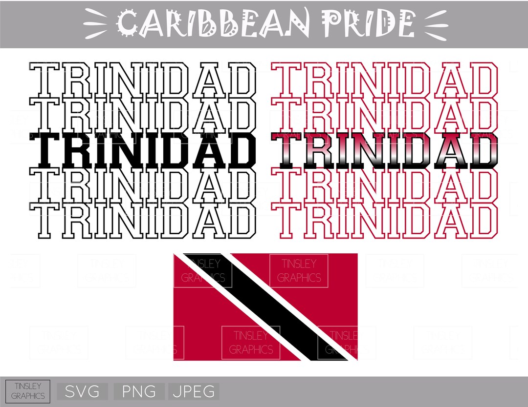 CARIBBEAN TRINIDAD PRIDE // Caribbean Svg, West Indies Svg, Svg Files ...
