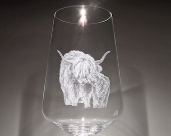 Cow Etched Glass - Etsy
