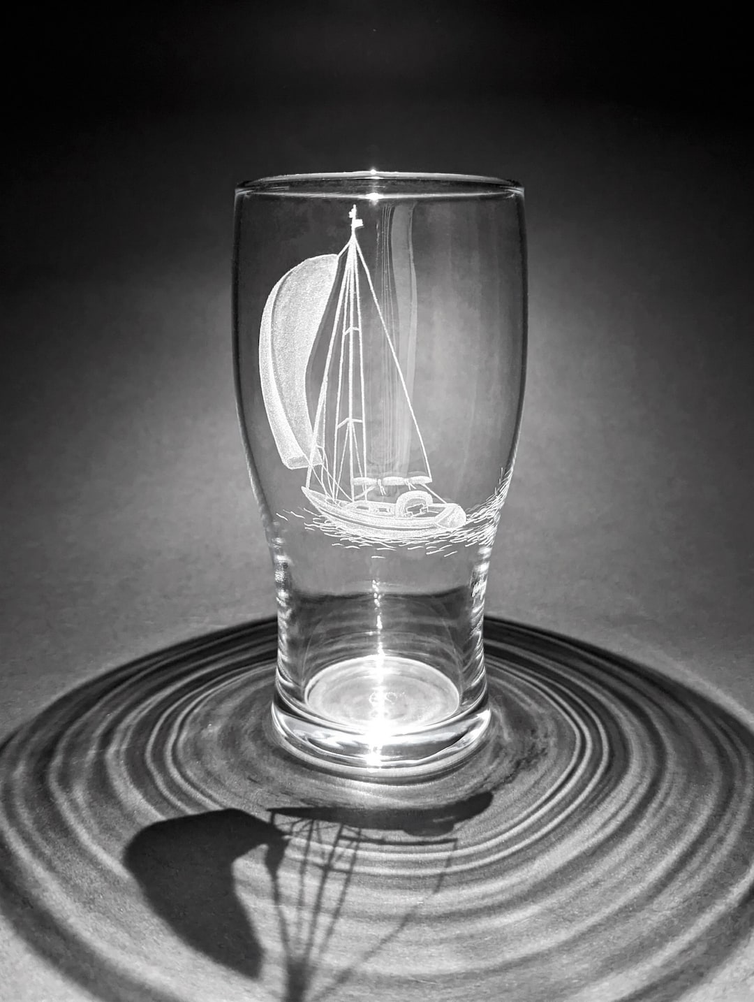 Sailing Yacht Pint Glass - Sailing Gifts - Hand Engraved - Personalized ...