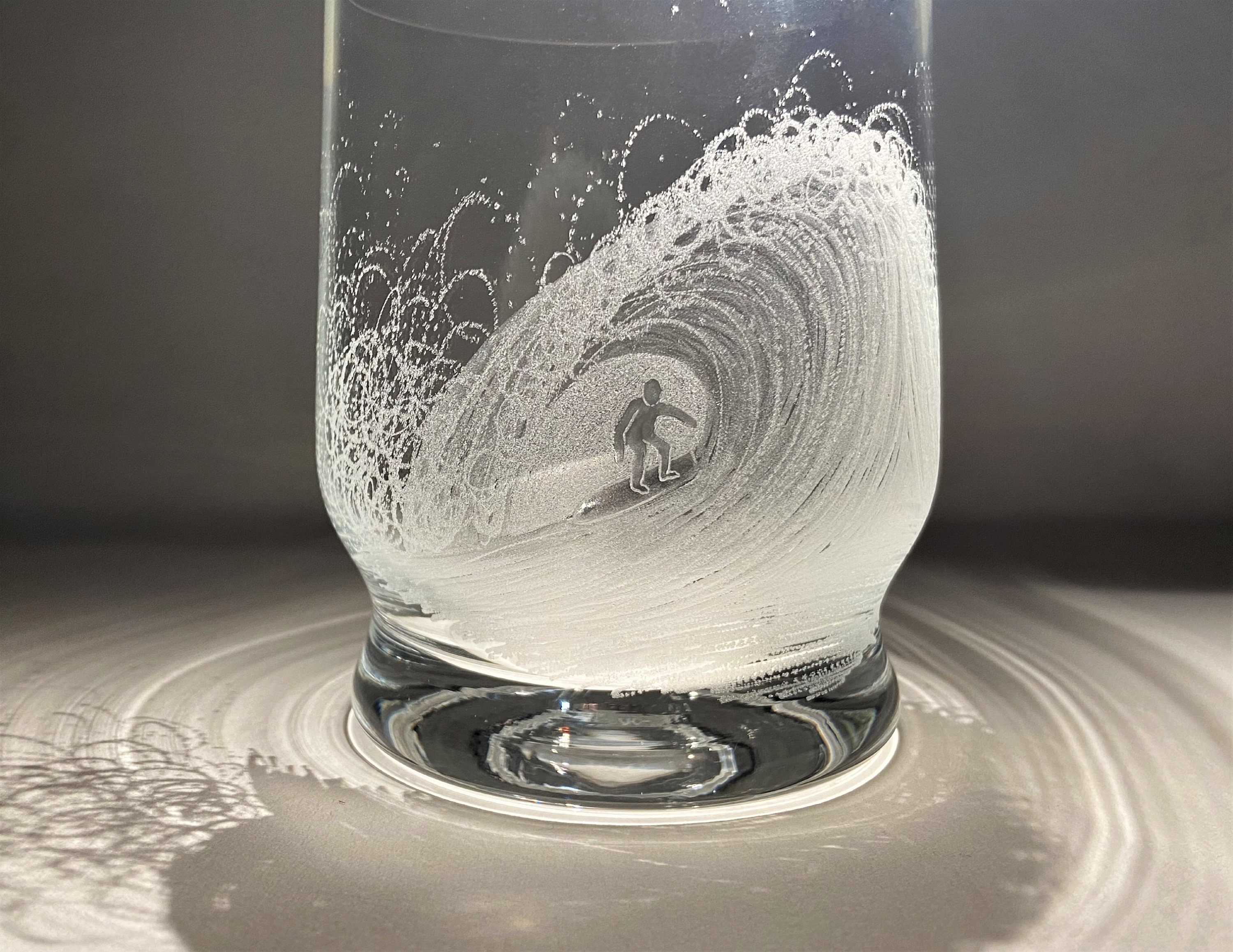 Hand Engraved Wave Whisky Glass Surf Glass Surfing Gift - Etsy