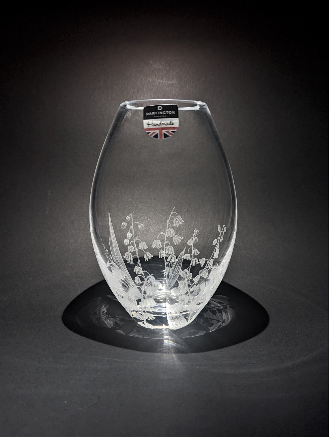 Lily of the Valley Vase Hand Engraved Dartington Crystal - Etsy UK