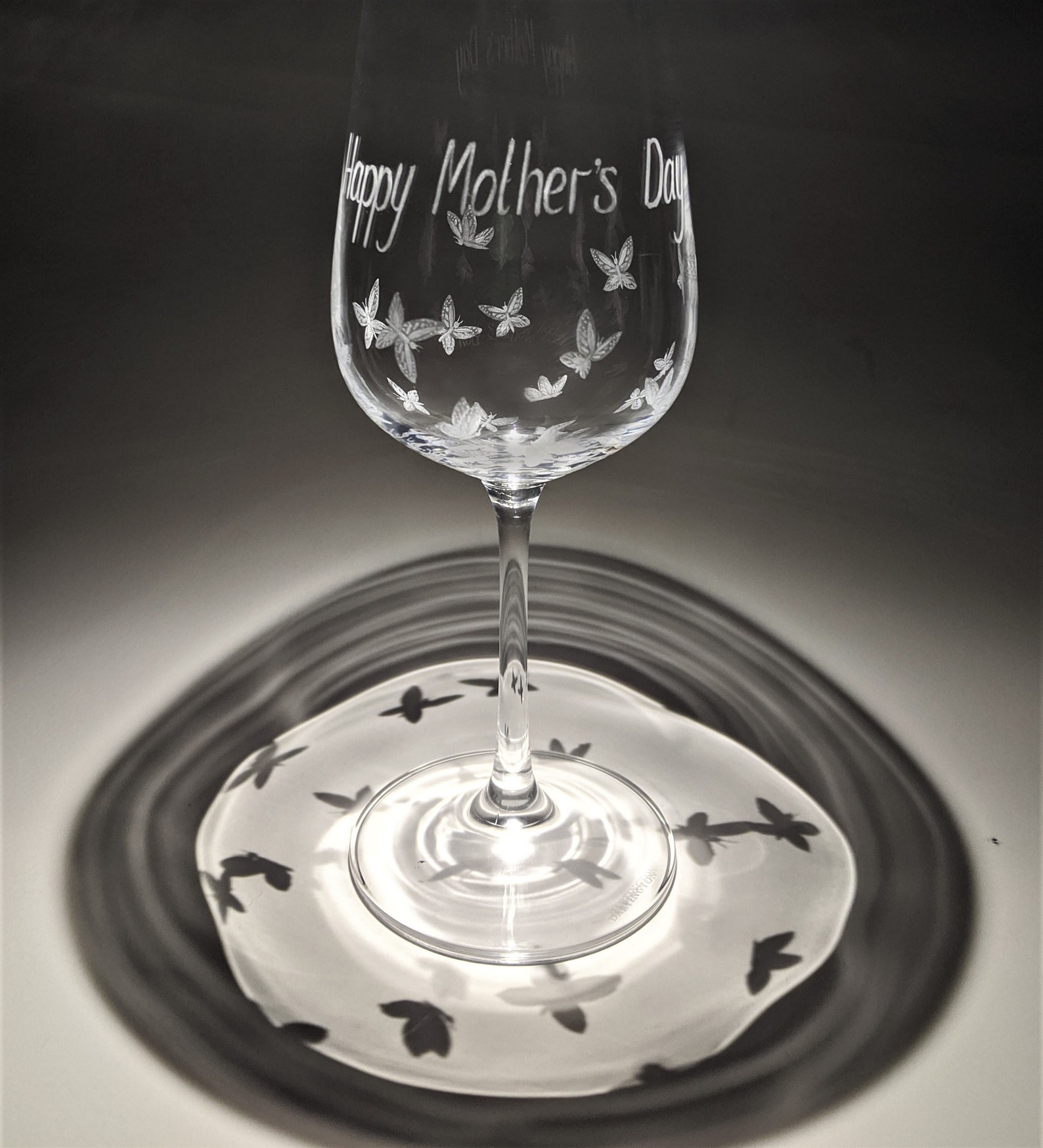 Hand Engraved Lavender & Butterfly Prosecco Glass – Personalized ...