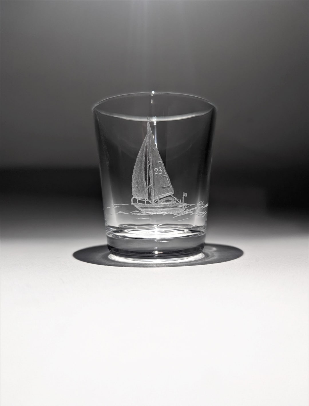 Hand Engraved Sailing Shot Glass - Yacht Glass - Sailing Gifts - Boat ...