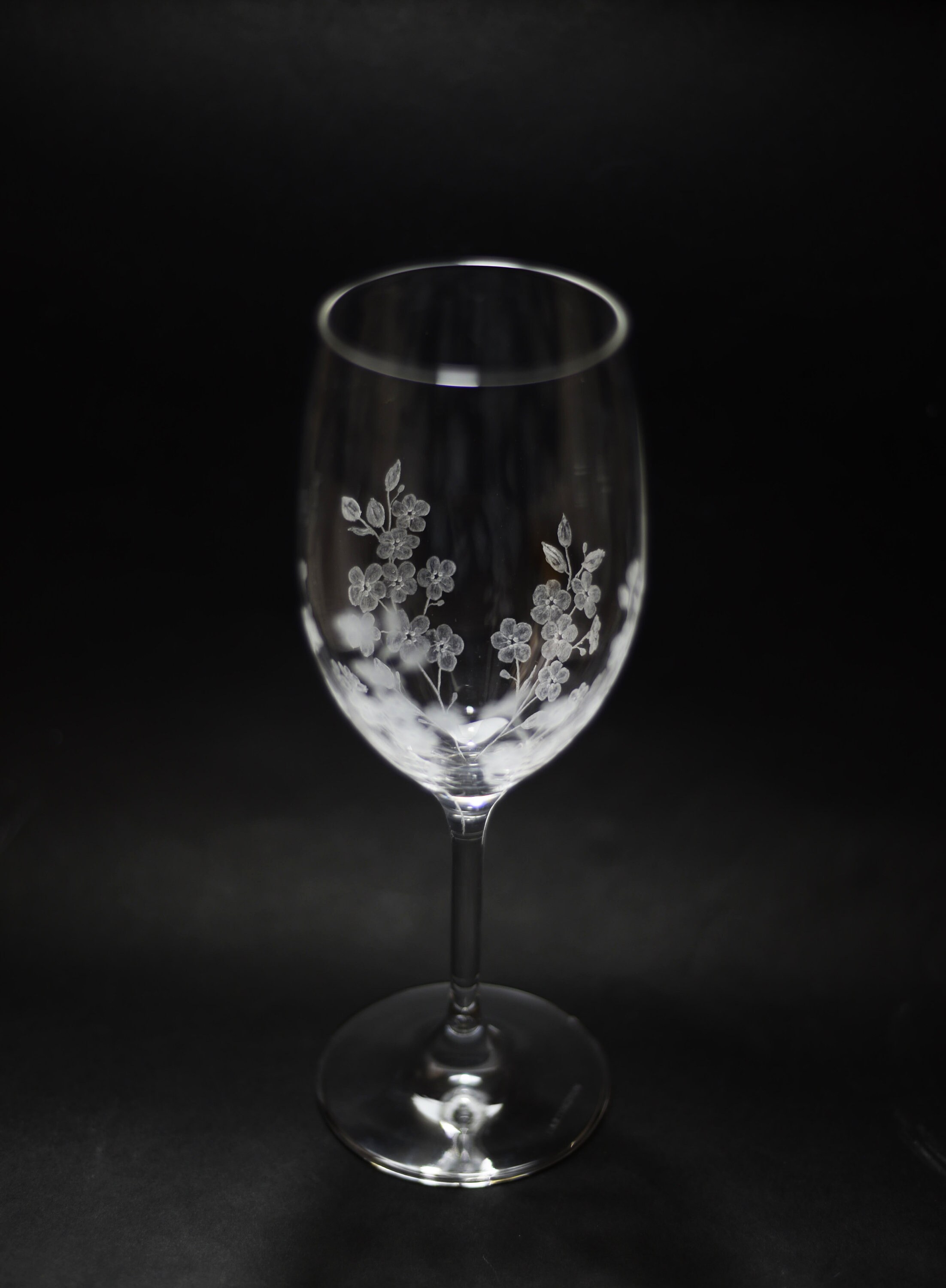 Custom Forget Me Not Wine Glasses Dartington Crystal Wedding | Etsy