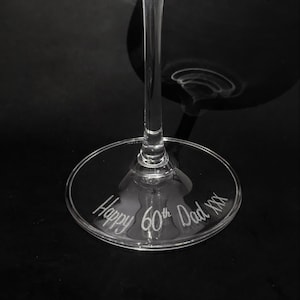 Forget Me Not Glass - Hand Engraved Gin Glasses - Botanical Flower ...