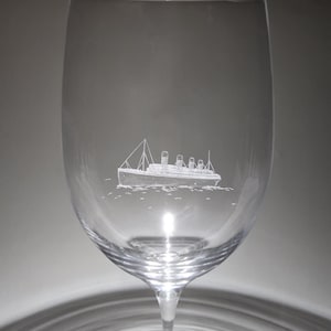 Titanic Wine Glass - the Titanic - Titanic Gifts - Hand Engraved ...