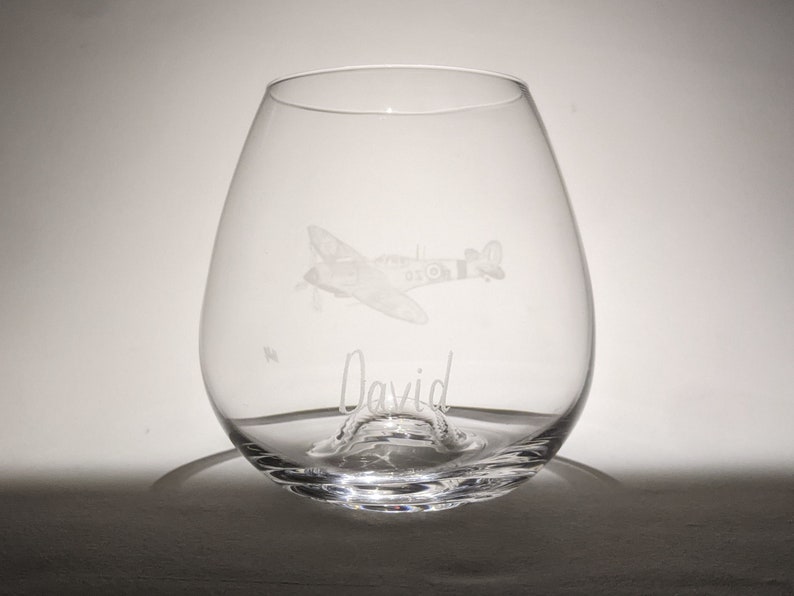 Spitfire Whisky Glass - Spitfire Tumbler - Hand Engraved Spitfire ...