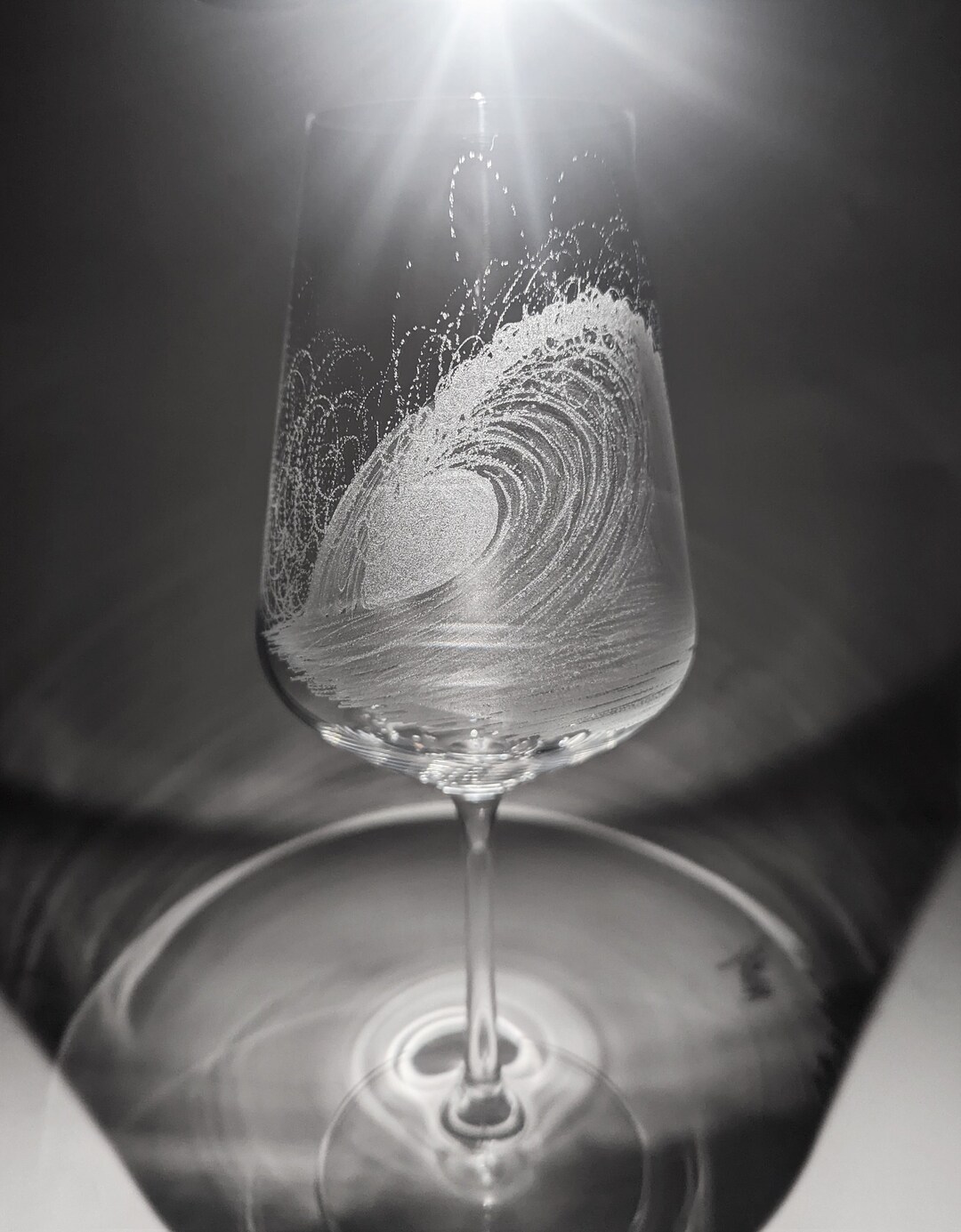 Wave Wine Glasses - Wave Glass - Ocean Gift - Ocean Wave - Big Waves ...
