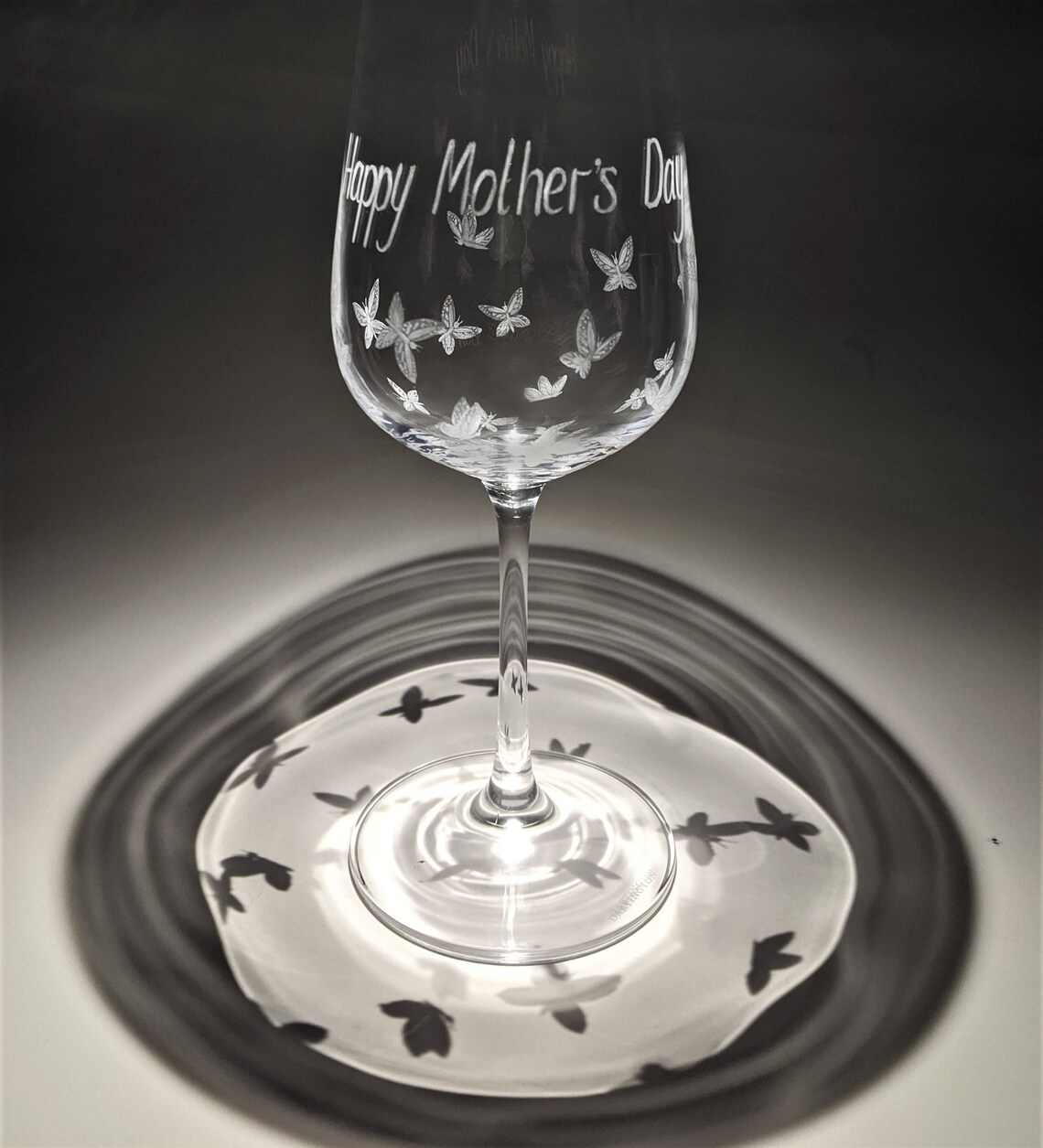 Forget Me Not Glass Hand Engraved Gin Glasses Botanical | Etsy