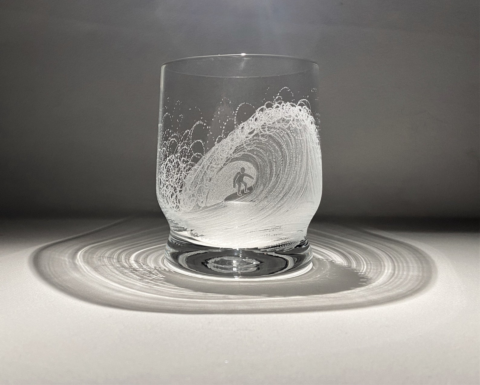 Hand Engraved Wave Whisky Glass Surf Glass Surfing Gift - Etsy