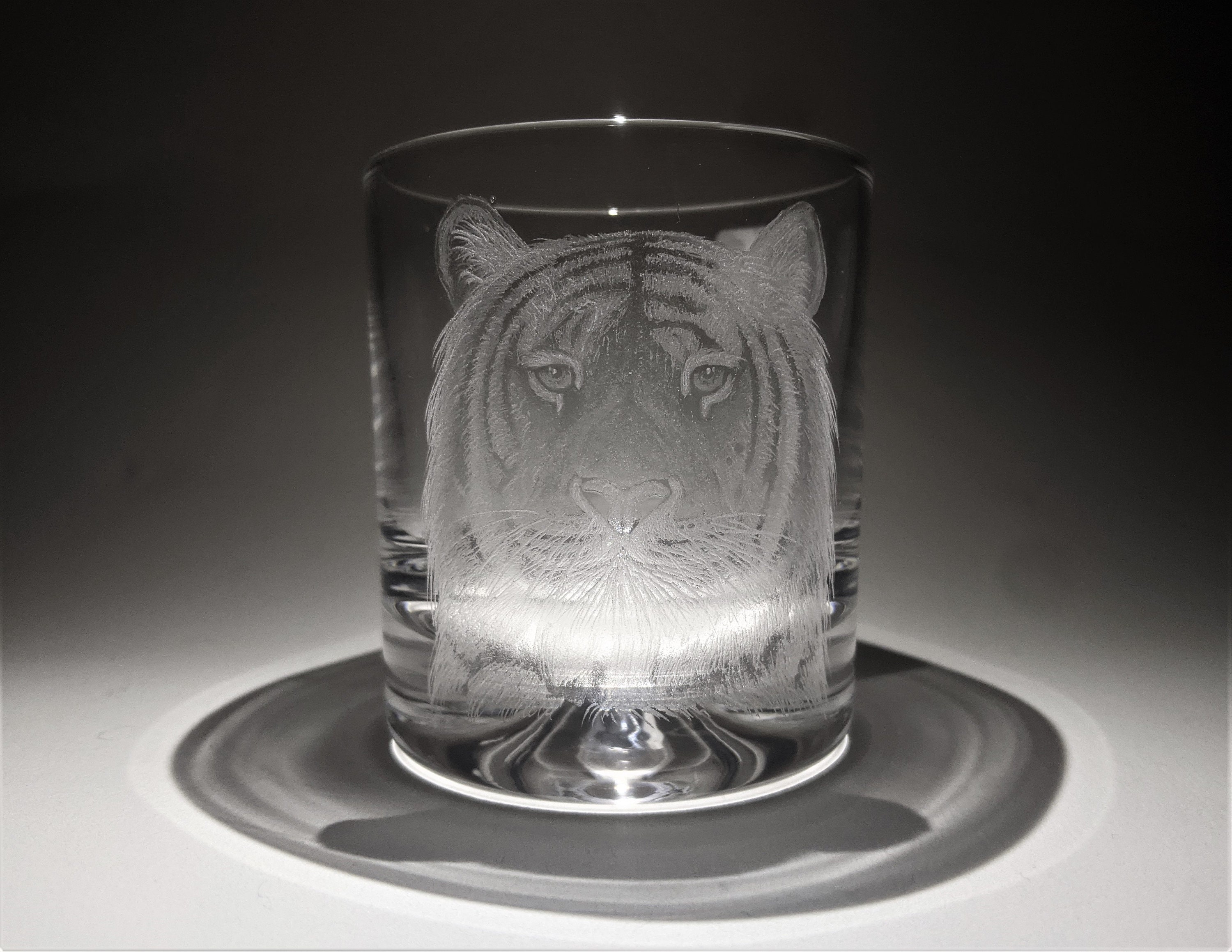 Engraved Whisky Glass Tiger Glass Tiger Gifts Tiger - Etsy