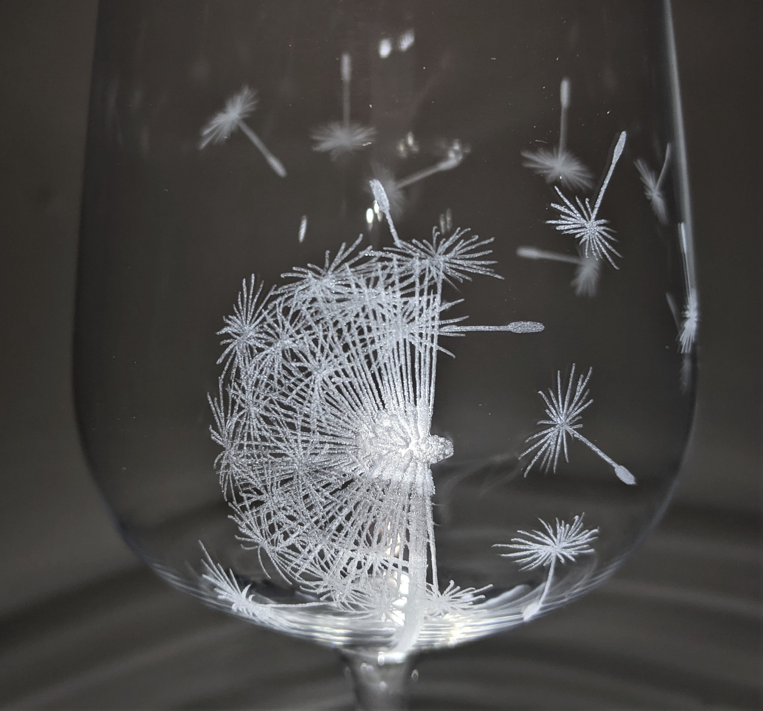 Dandelion Flower WeddingMemorial Glass Seeds Blowing in Wind ...