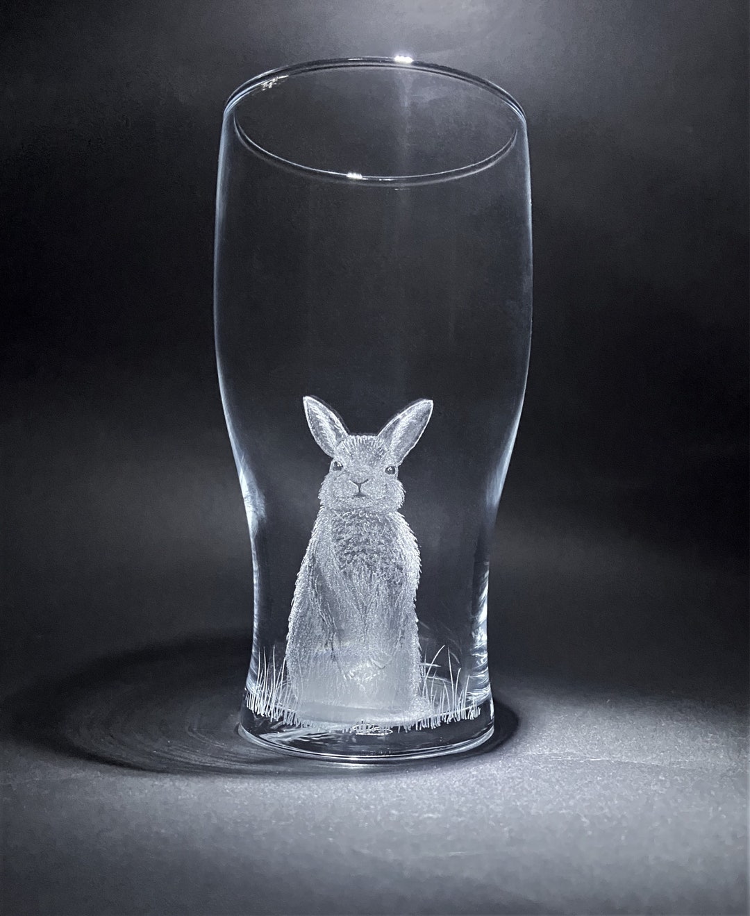 Bunny Pint Glass - Bunny Rabbit Glass - Rabbit Gifts - Bunny Gift ...