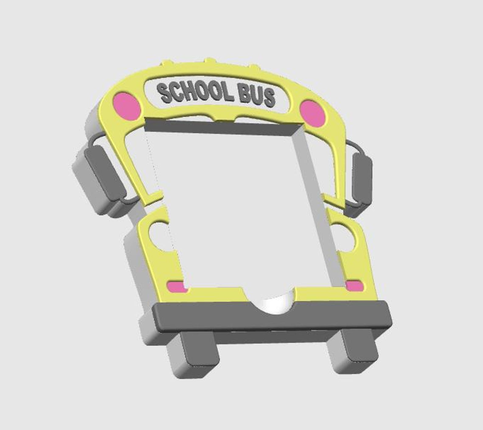 School Bus Sticky Note Holder 3D Print File: Desk Organizer (STL & 3MF ...