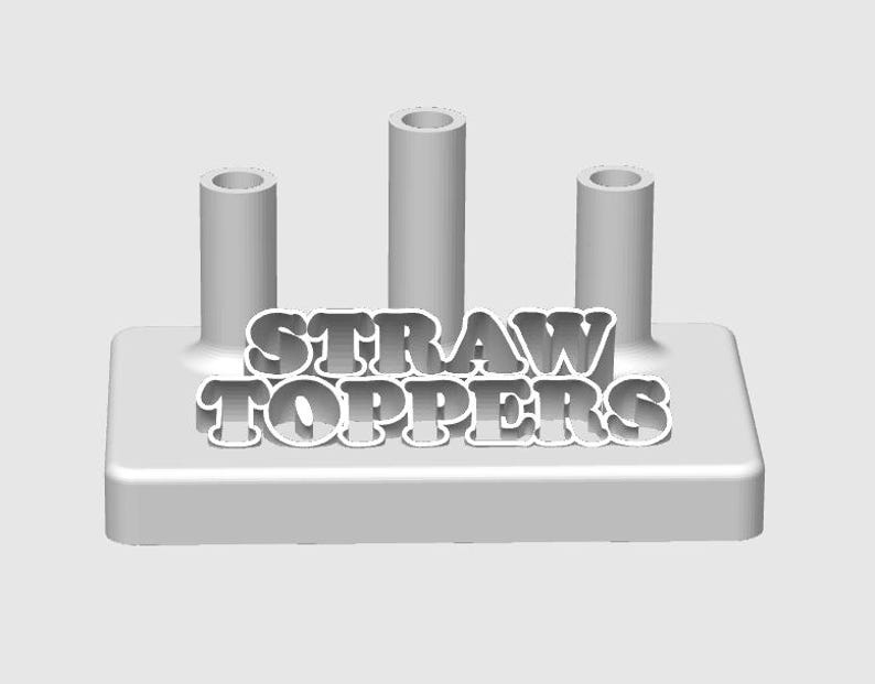 Multi Straw Holder - Straw Topper Display 3D Print File (STL & 3MF ...