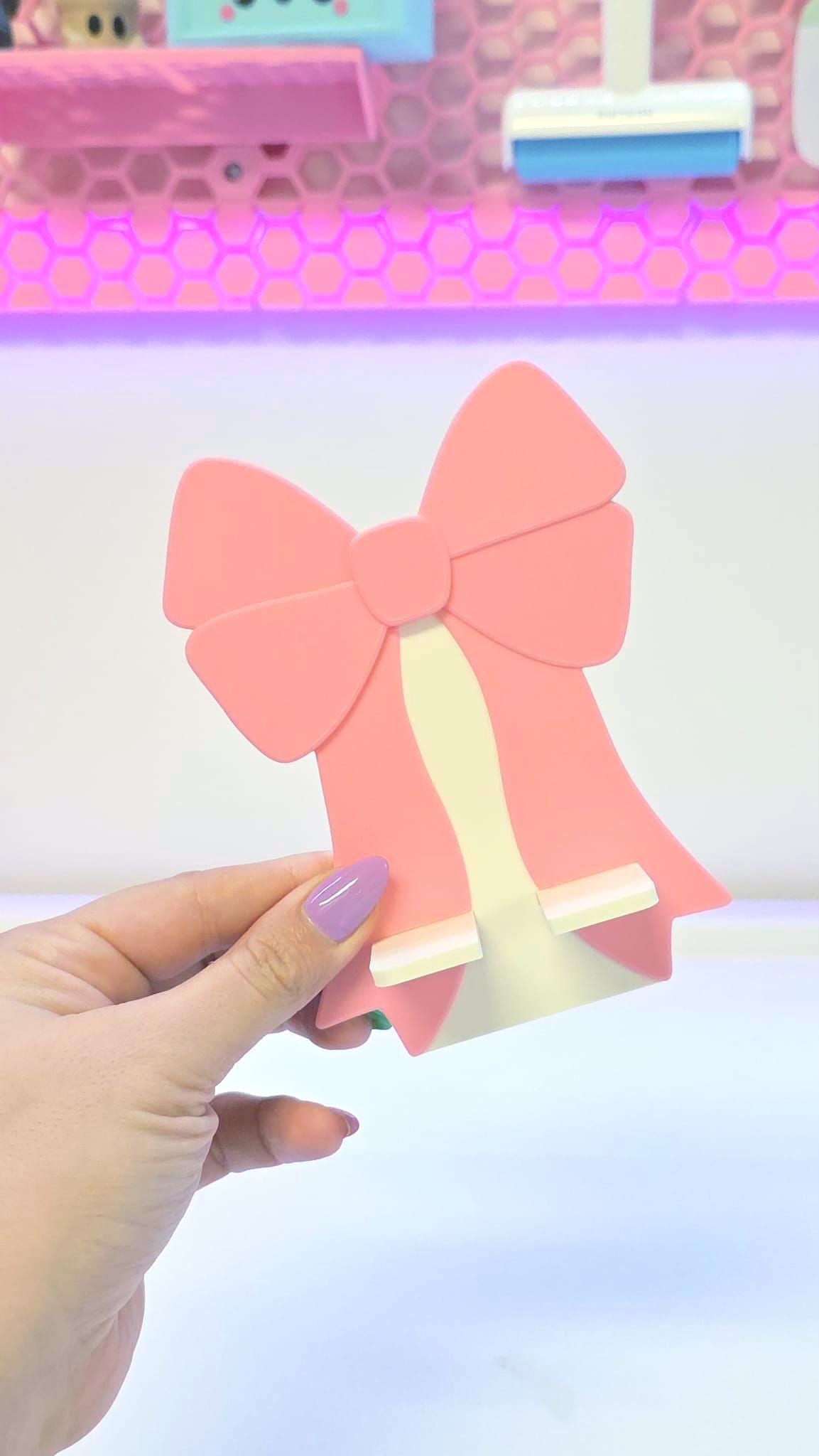 Coquette Bow Phone Holder 3D Print File: Fun Desk Decor (STL/3MF ...