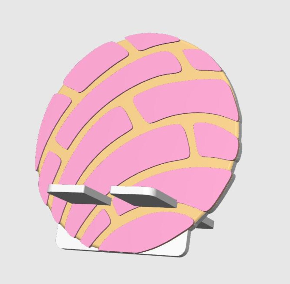 Circle Concha Phone Holder 3D Print File: Girly Desk Decor (STL/3MF ...