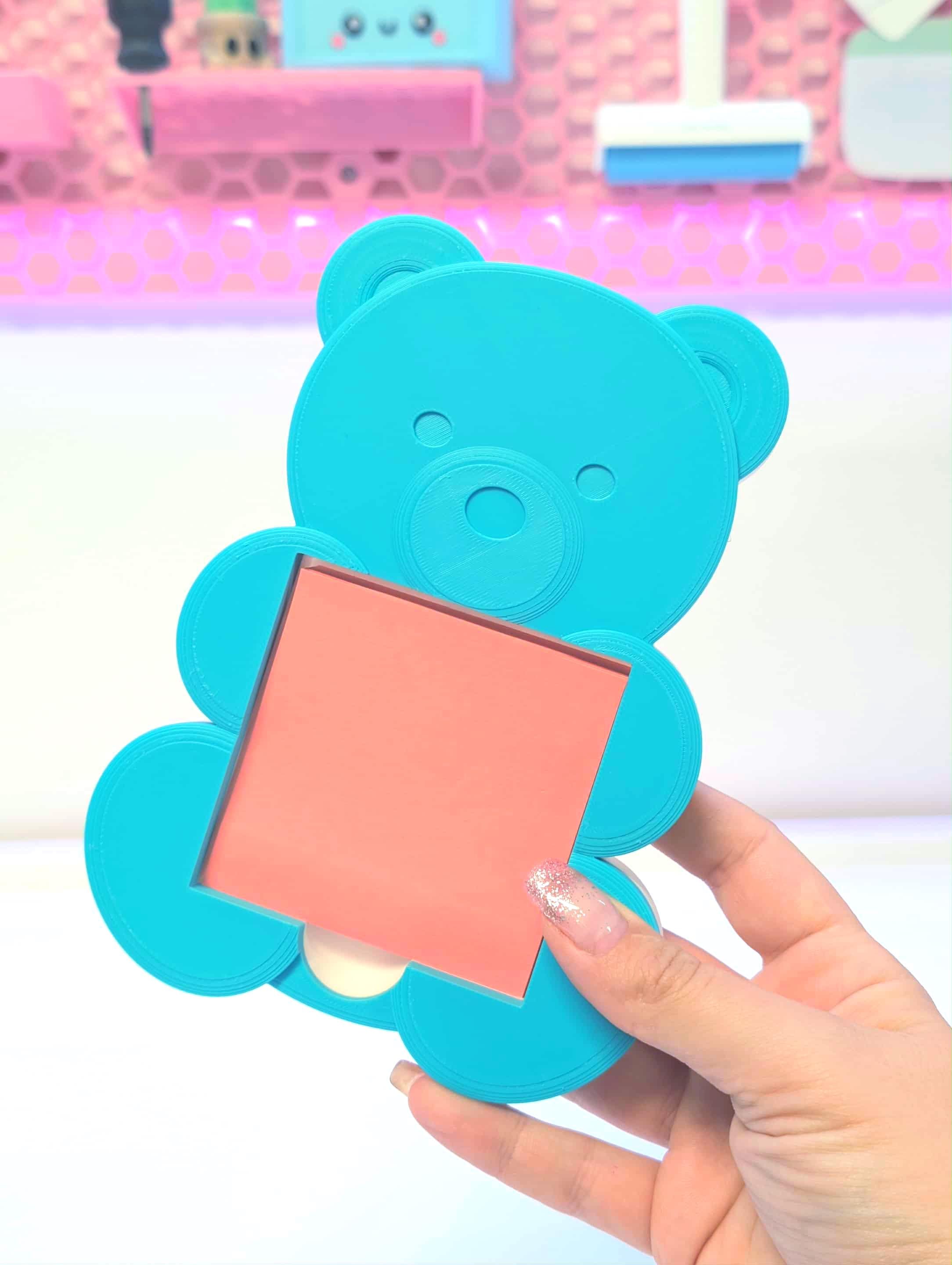Jumbo Gummy Bear Sticky Note Holder: Desk Organizer 3D Print File (STL ...