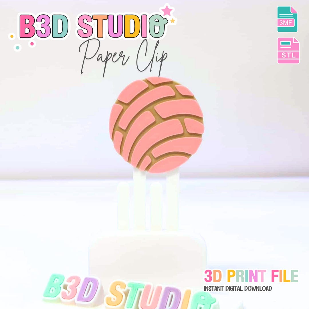 Circle Concha Jumbo Paper Clip 3D Print File (STL & 3MF Digital ...