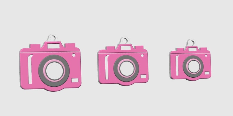 3D Printed Camera NFC Keychain: Multicolor NFC Tag Holder (STL + 3MF ...