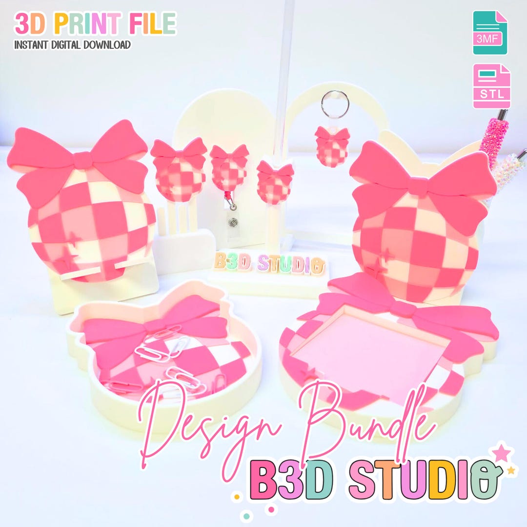 Disco Bow 3D Print File Bundle (STL & 3MF Digital Download) - Etsy