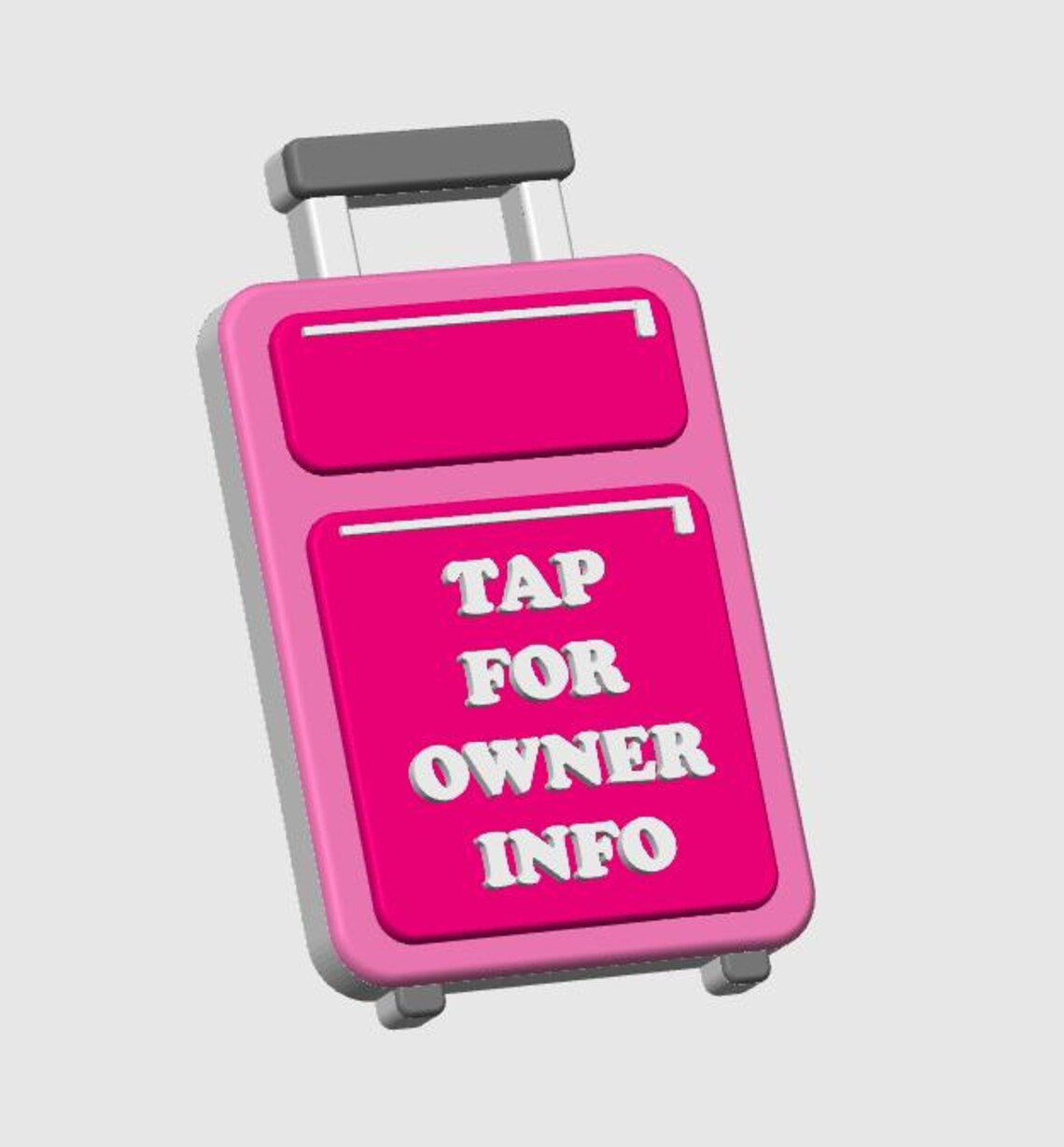 Editable Suitcase Bag Tag 3D Print File: Custom Travel Accessory (STL ...