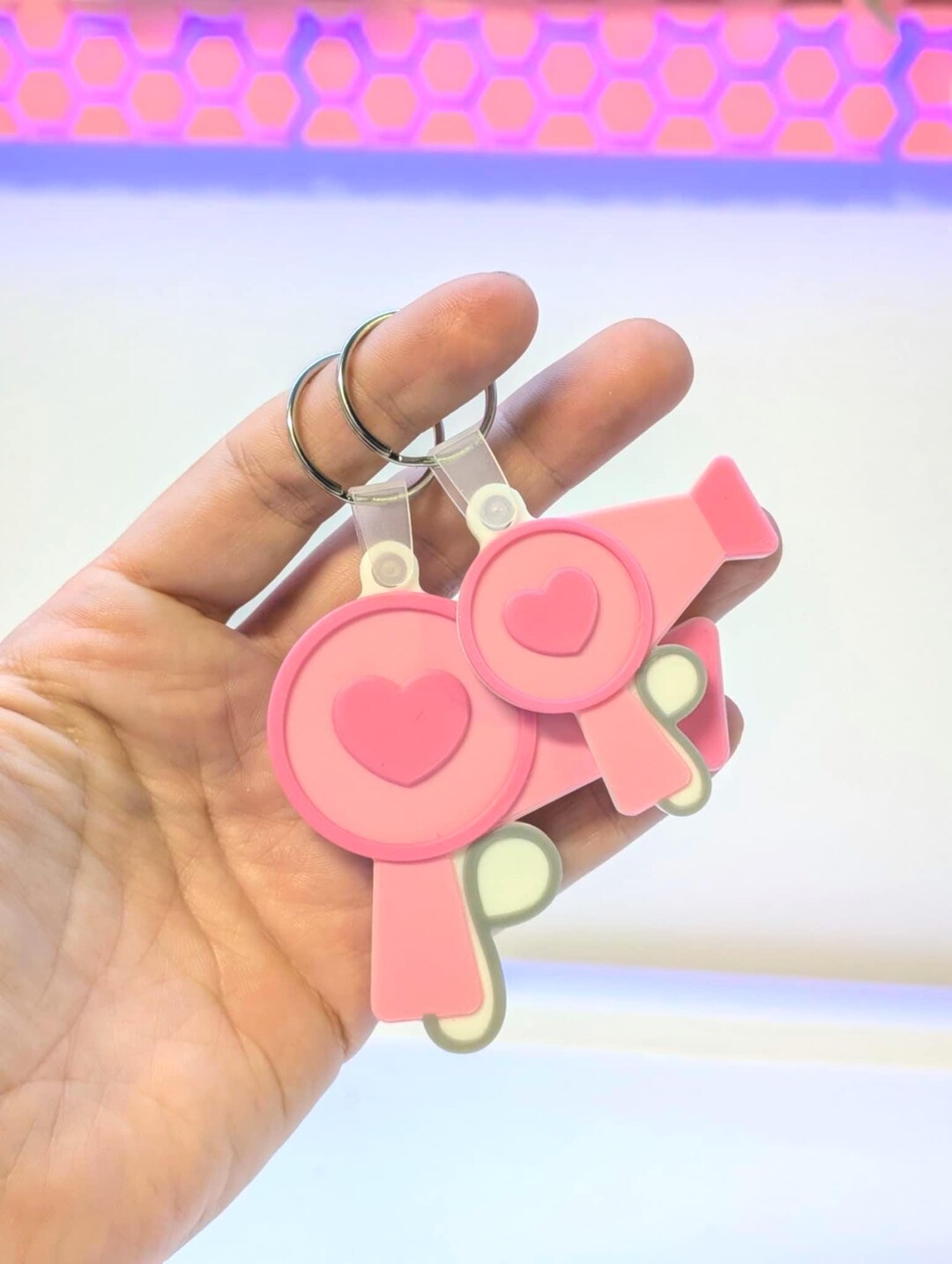 Blow Dryer NFC Keychain STL/3MF Digital File Download Hairdresser Salon ...