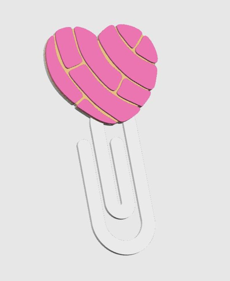 Concha Heart Paper Clip 3D Print File (STL & 3MF Digital Download) - Etsy