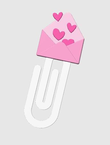 Love Letter Paper Clip 3D Print File (STL & 3MF Digital Download) - Etsy
